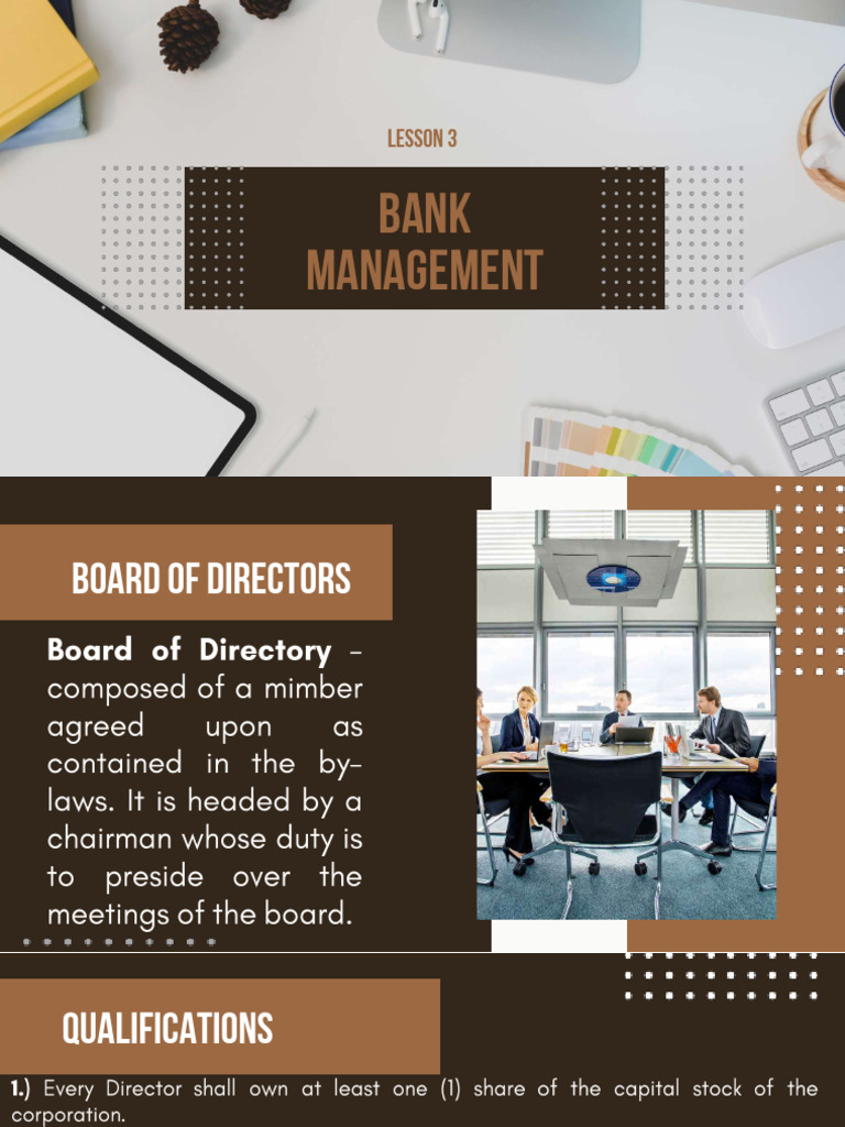 Bank Management and Director Qualifications | PDF