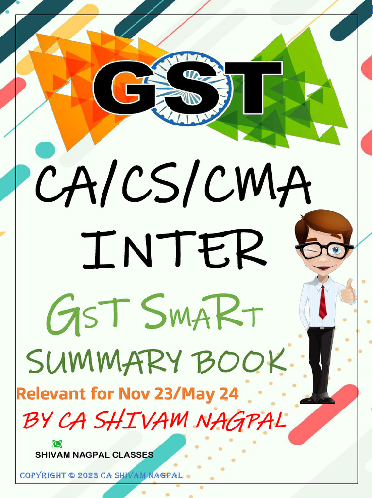 CA Inter GST Smart Summary Notes for Nov 23 May 24 & Onwards | PDF ...