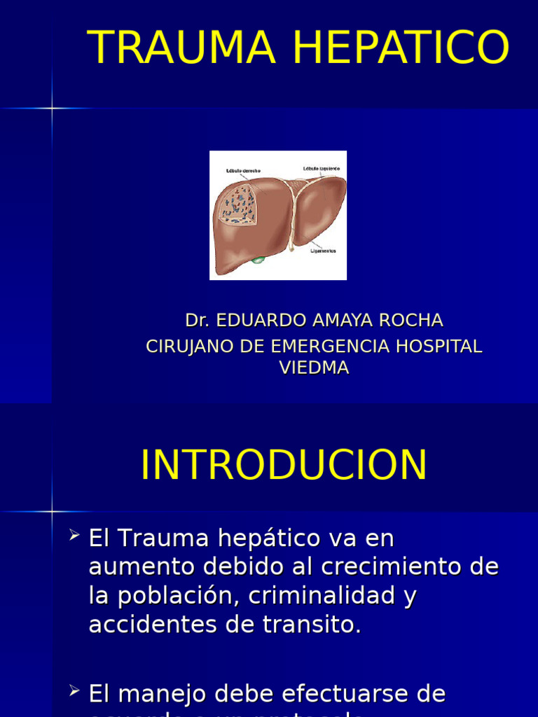 Trauma Hepatico | PDF | Hígado | Medicina