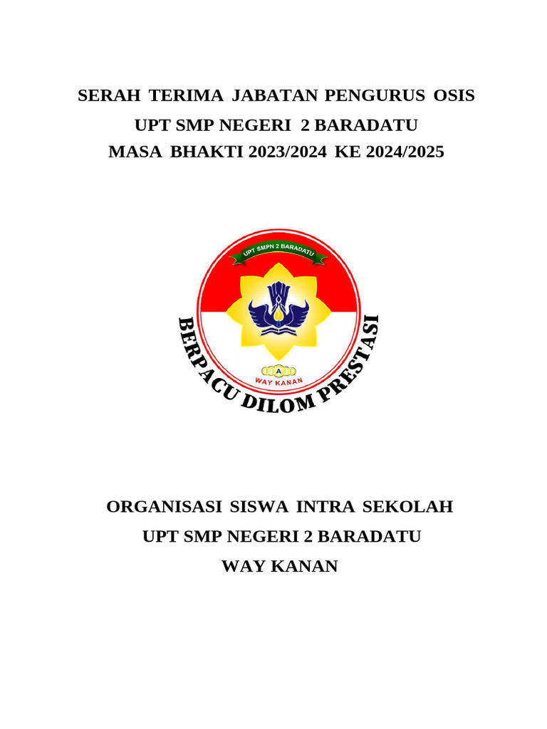 Berita Acara Serah Terima Jabatan Osis | PDF