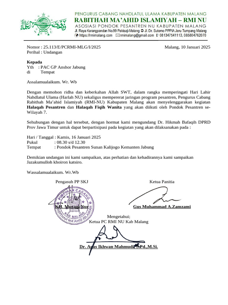 Undangan VIP (Lengkap) A | PDF