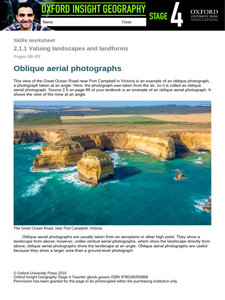 8 - Skills Worksheet - Valuing Landscapes and Landforms | PDF ...