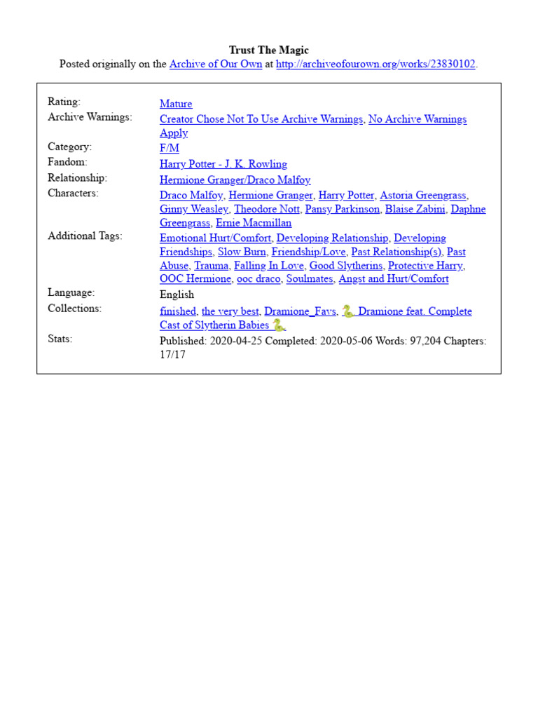 Trust The Magic | PDF | Harry Potter