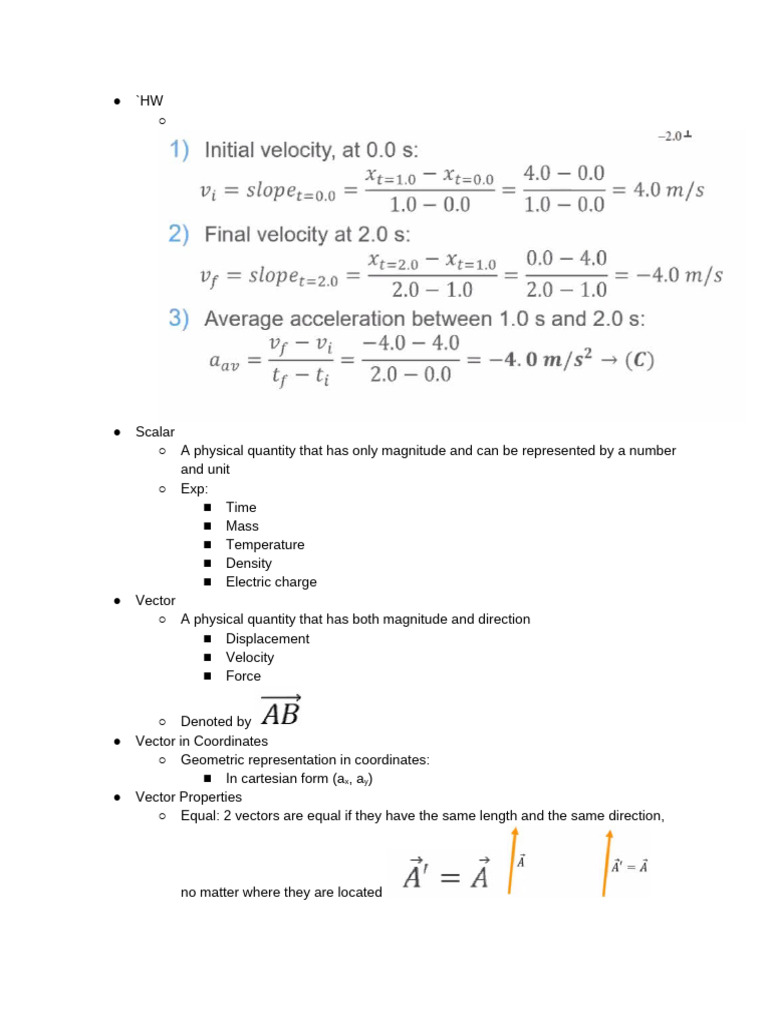 Scalars and Vectors in Physics | PDF | Acceleration | Euclidean Vector