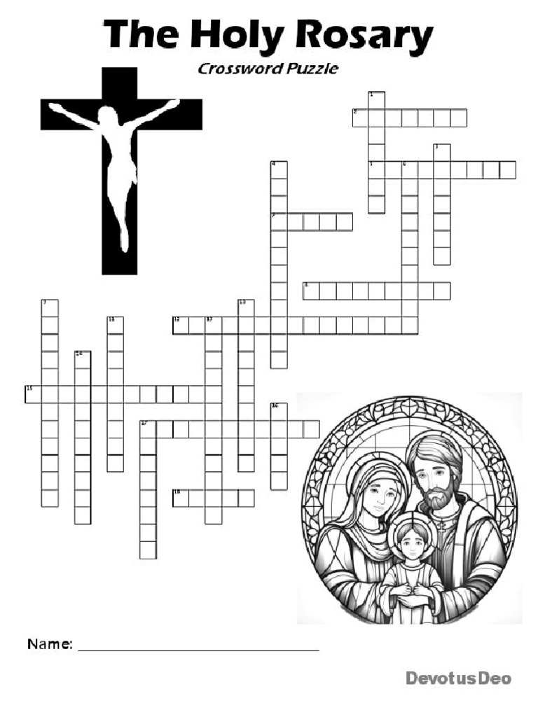 TheHolyRosaryCatholicPrayerWorksheet 1 | PDF