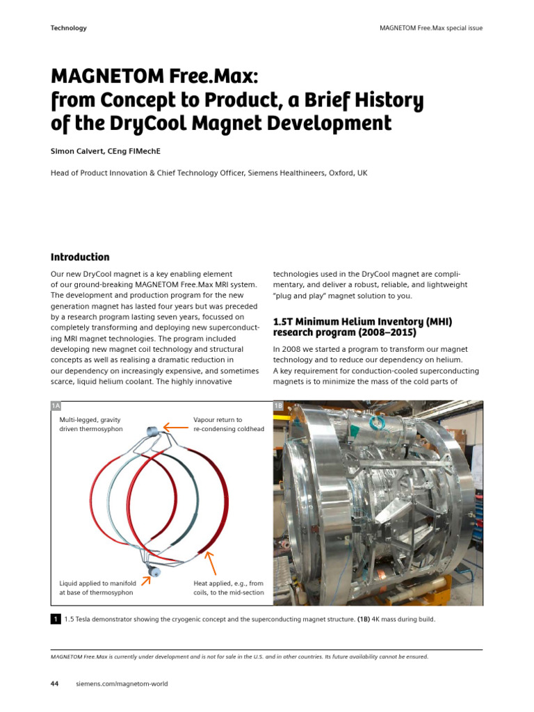 Siemens-Healthineers DI MR DryCool-technology Paper History-Manget-Development | PDF | Magnetic ...