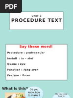 Procedure Text Definition, Generic Structures, Purposes, Language ...