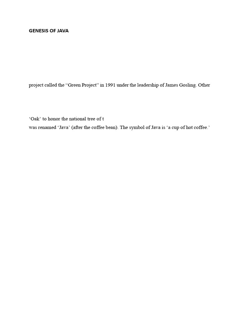 001 Genesis of Java | PDF