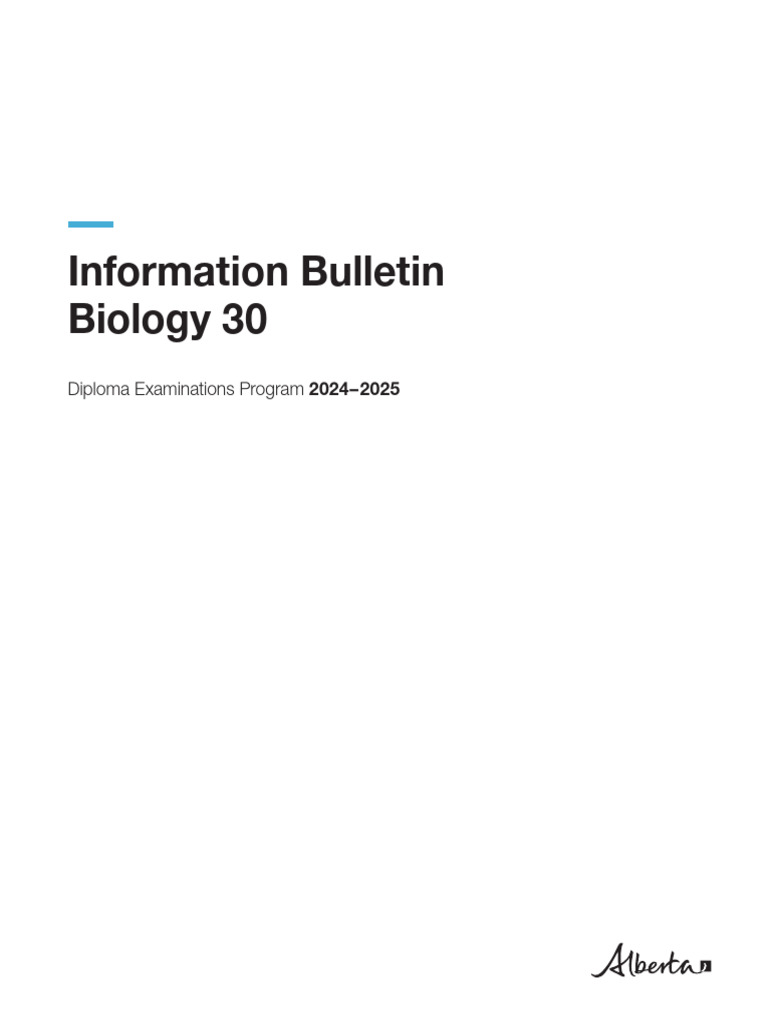 Edc Biology 30 Info Bulletin | PDF | Dominance (Genetics) | Heredity