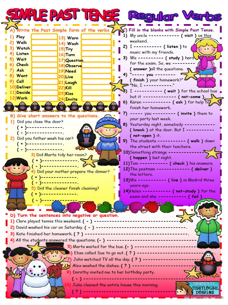 Past Simple Regular Verbs | PDF | Syntax | Linguistics