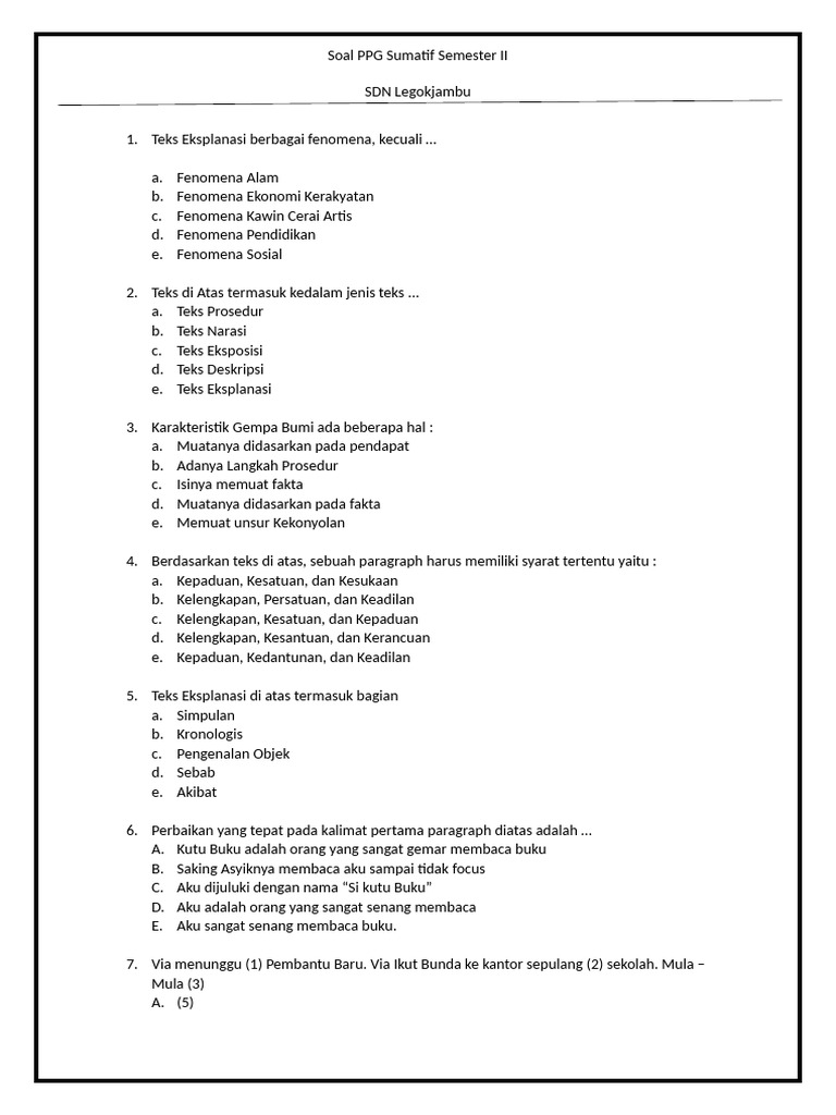 Teks Eksplanasi Berbagai Fenomena | PDF