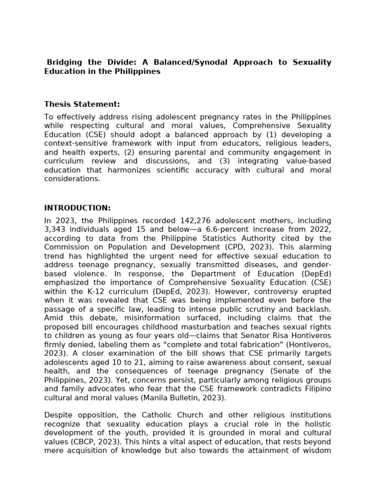 Bridging the Divide | PDF | Sex Education | Morality