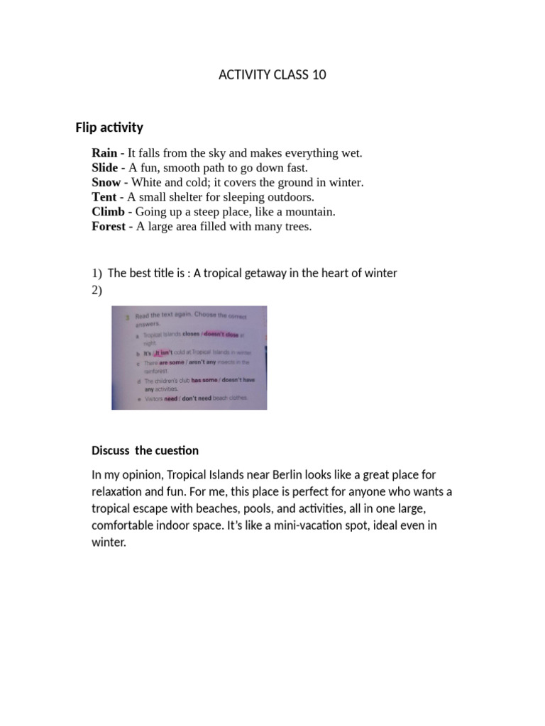 Activity Class 10 | PDF