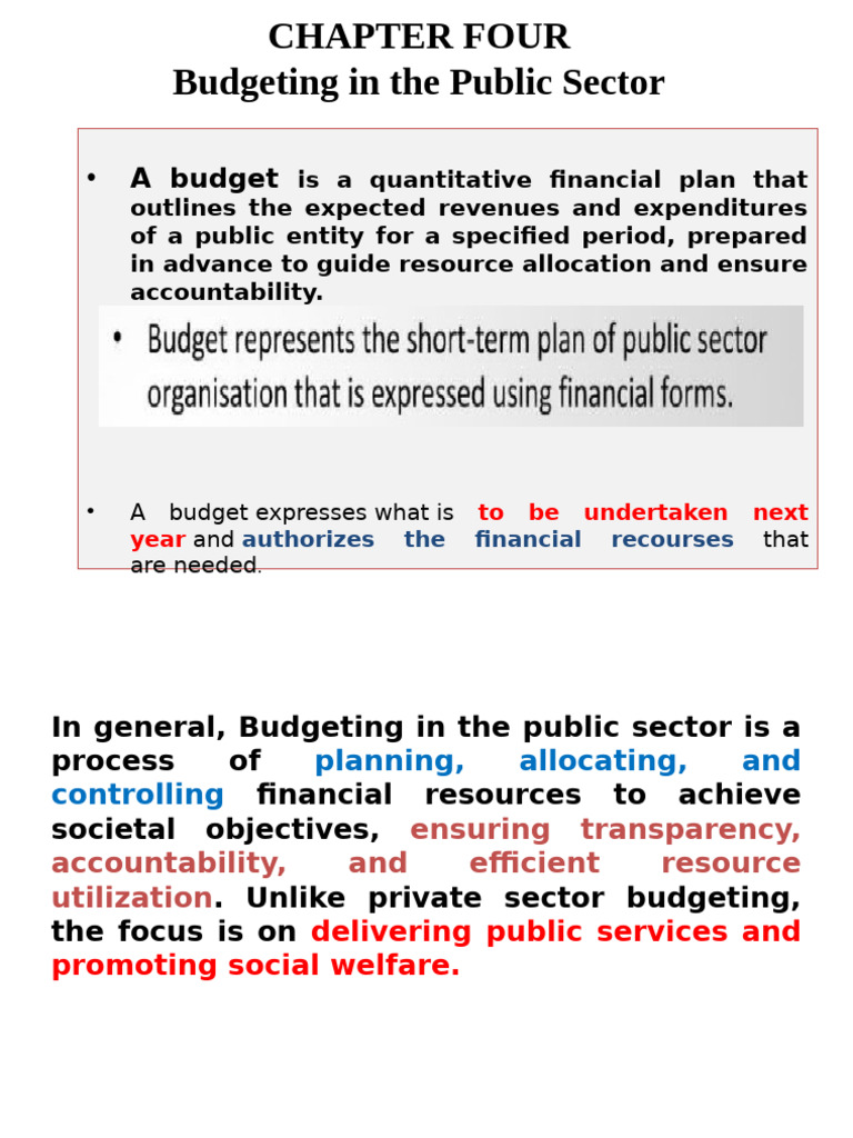 Public Sector Budgeting Overview | PDF | Budget | Government Budget Balance