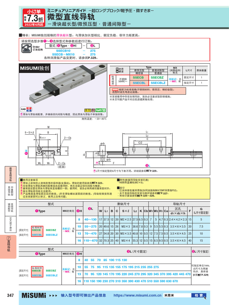 Misumi: Type H L | PDF