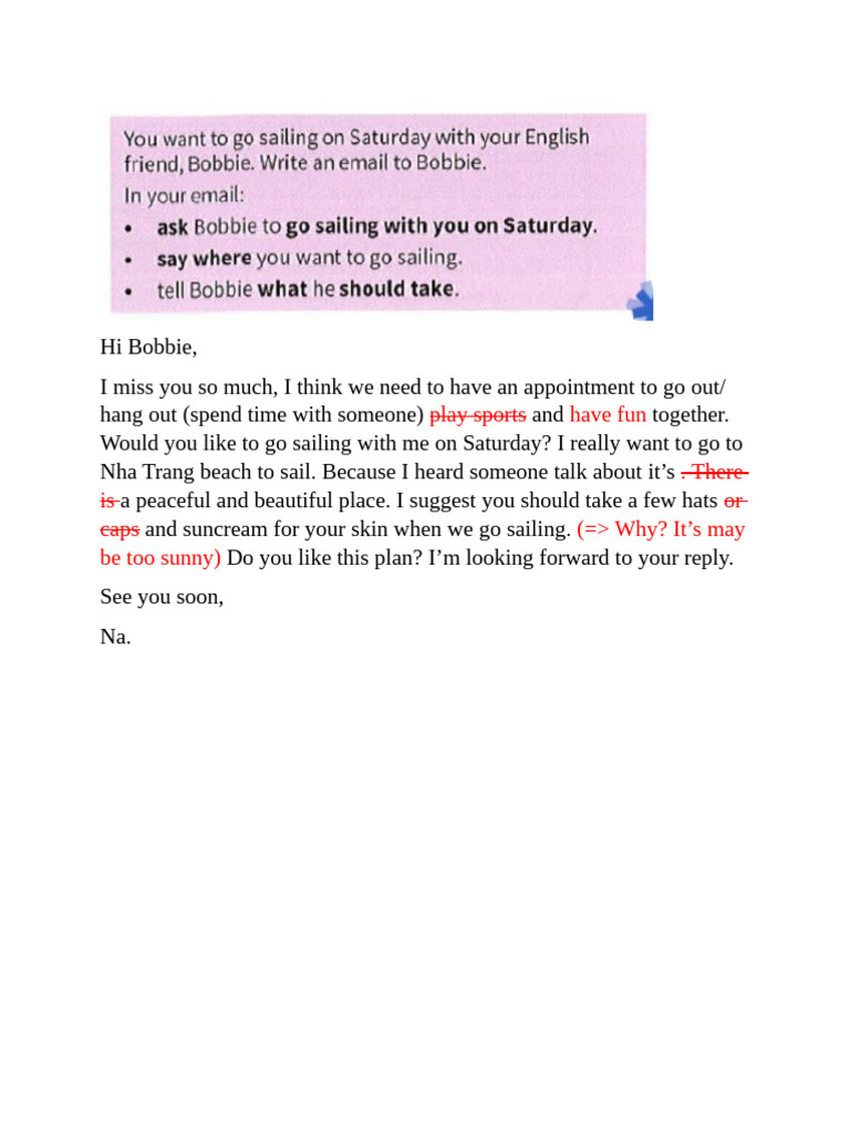 Hi Bobbie (Writting 97U13) | PDF