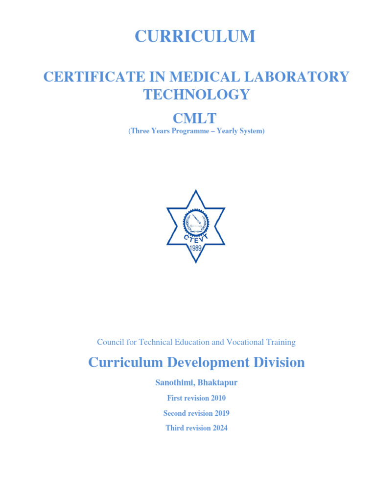 2024-08-25 - CURRICULUM For CMLT | PDF | Anemia | Bacteria