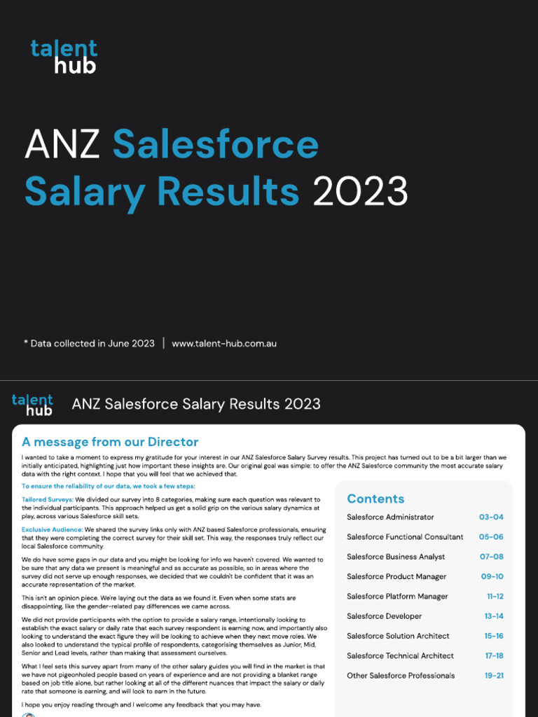 ANZ Salesforce Salary Insights 2023 | PDF