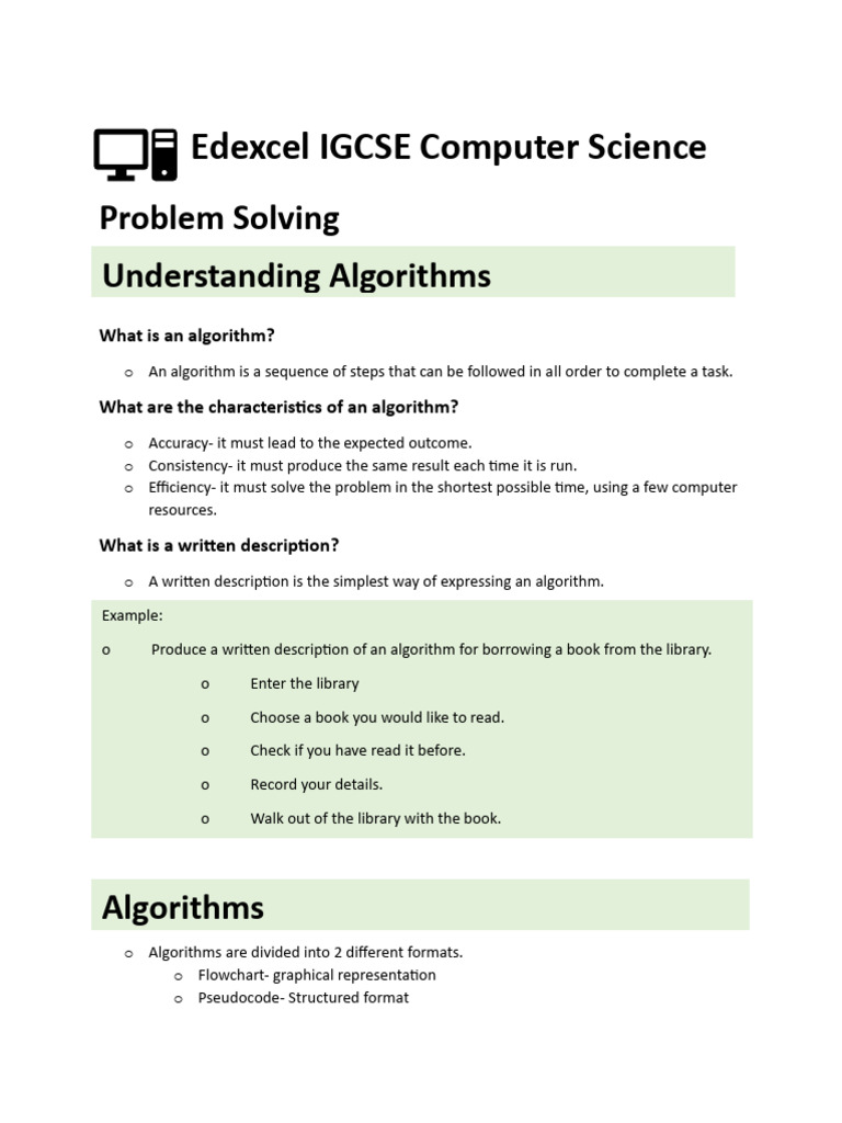 Edexcel IGCSE Computer Science | PDF | Algorithms | Control Flow