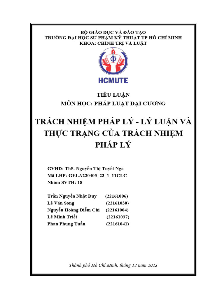 Tiểu luận cuối kỳ PLDC | PDF