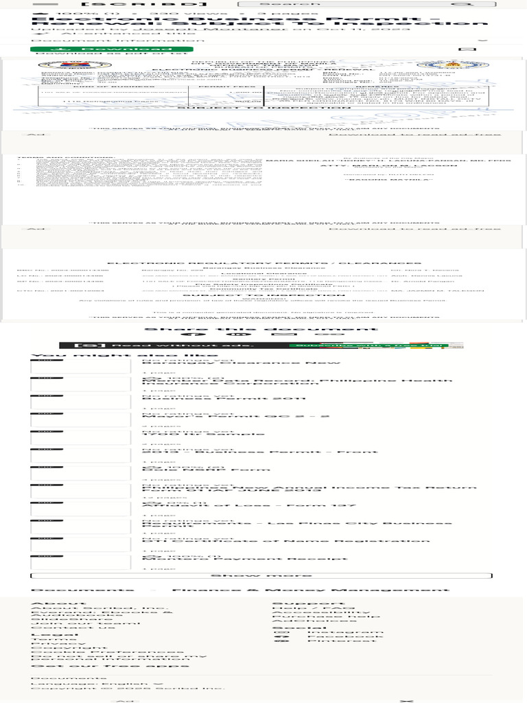 Manila Electronic Business Permit 2023 | PDF | Scribd | Manila