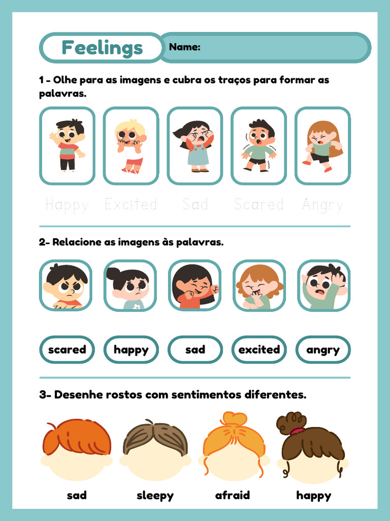 Atividades de Identificação de Sentimentos | PDF