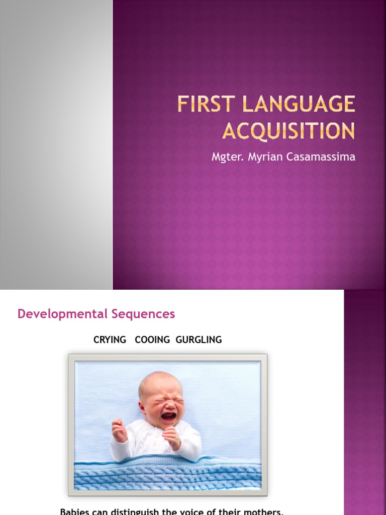 First Language Acquisition | PDF | Language Acquisition | Child Development