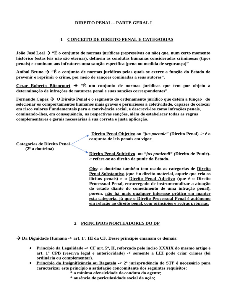 Conceitos e Princípios do Direito Penal | PDF | Direito Penal | Diplomacia