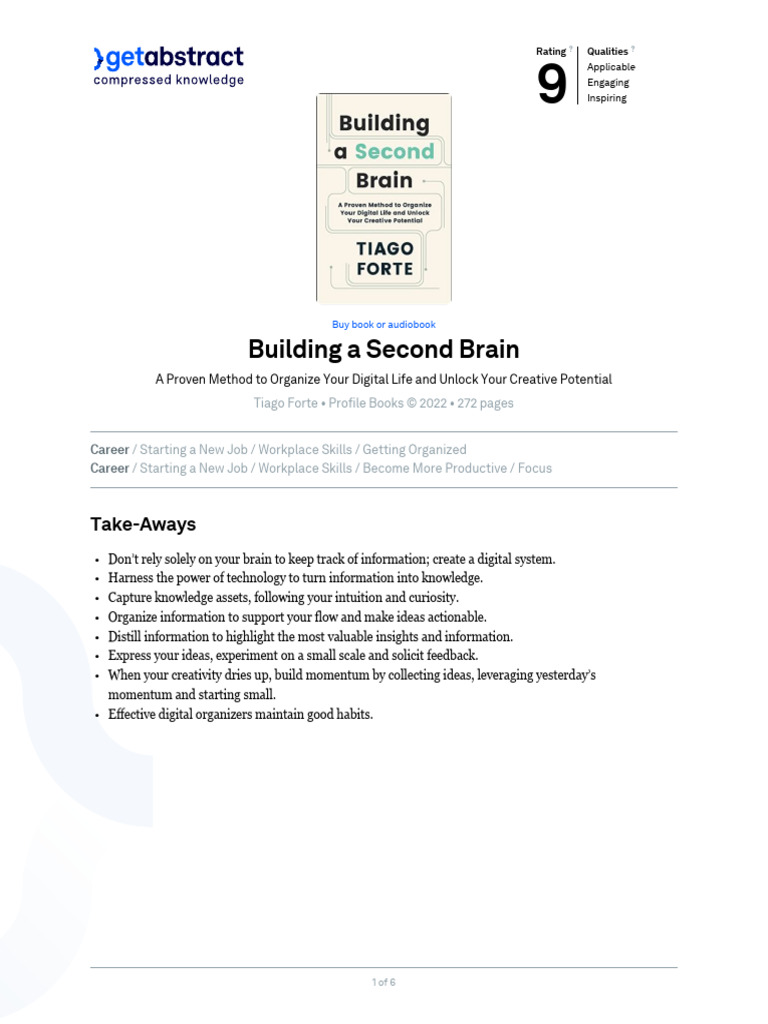 building-a-second-brain-forte-en-47318 | PDF | Information | Knowledge