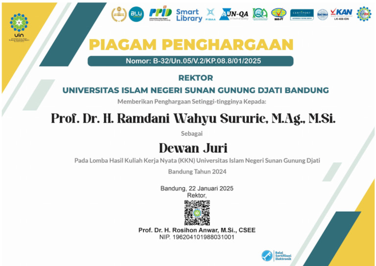 Sertifikat Dewan Juri 4 | PDF