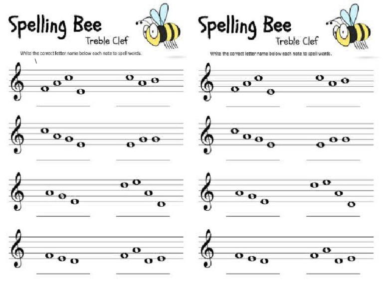 2.5 Spelling Bee Trible Cleff | PDF