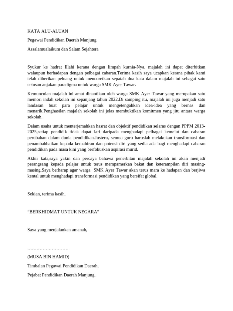 Kata Alu-Aluan PPD | PDF