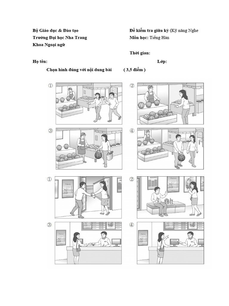 Tiếng Hàn Nghe B1.2 | PDF