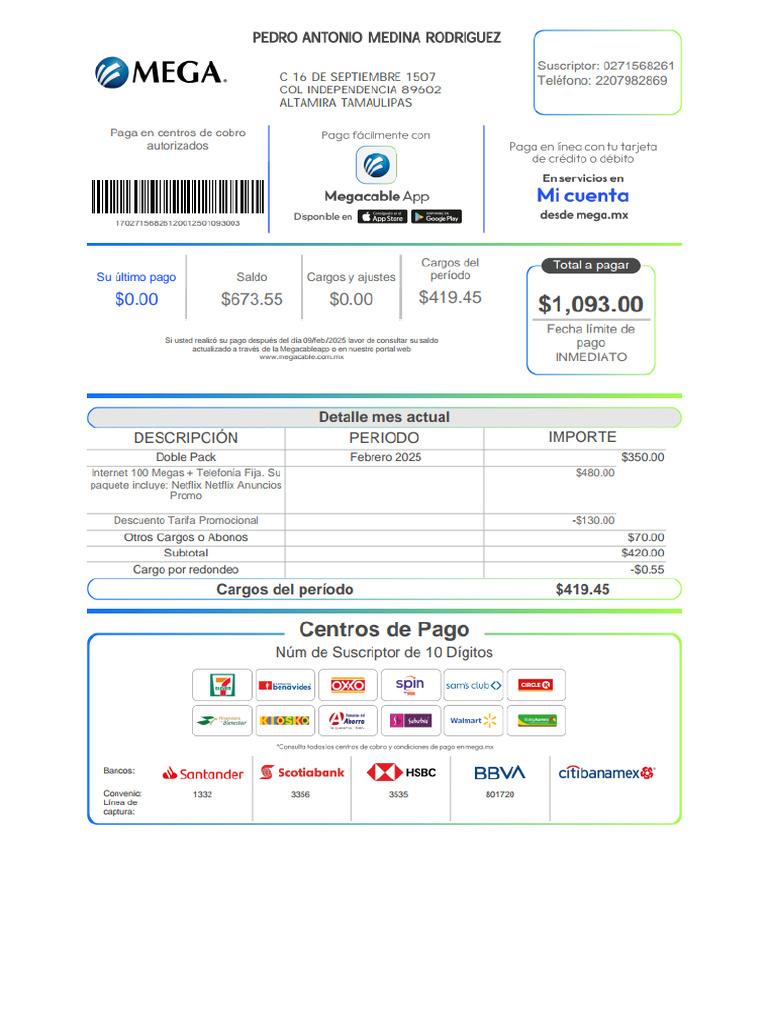 Pedro Antonio MEGACABLE | PDF