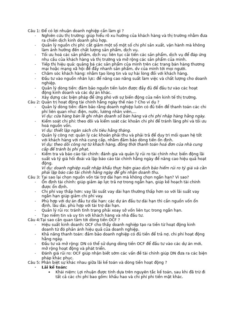 Lý Thuyết GK TCDN | PDF