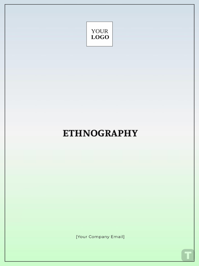 Ethnography Templates Pdf