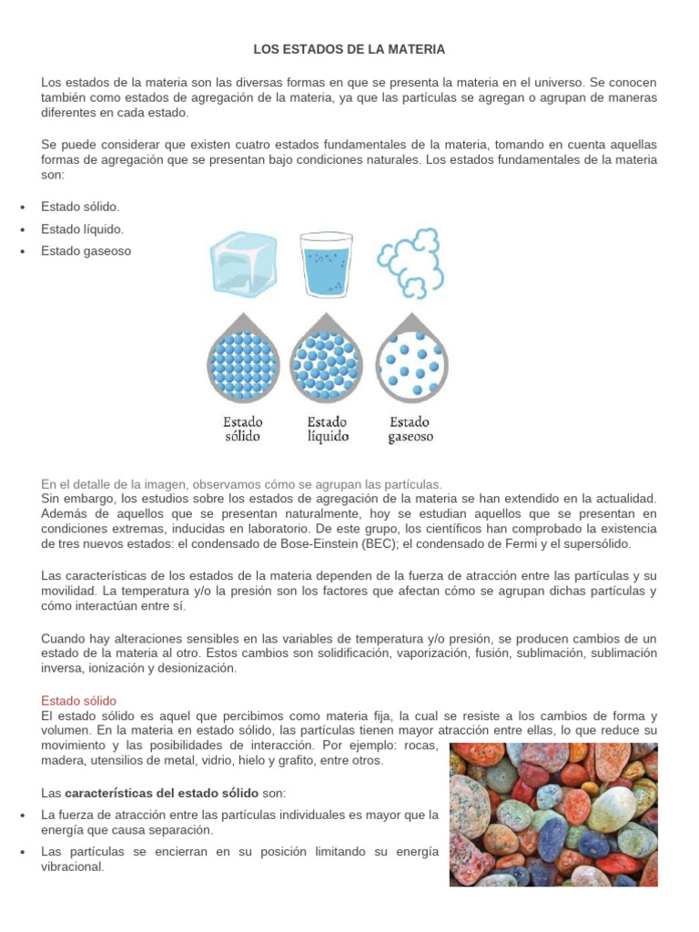 Ejercicios sobre estados de la materia | PDF | Gases | Importar