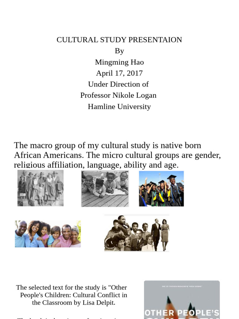 Cultural Study of African American Education | PDF | Teachers | Learning