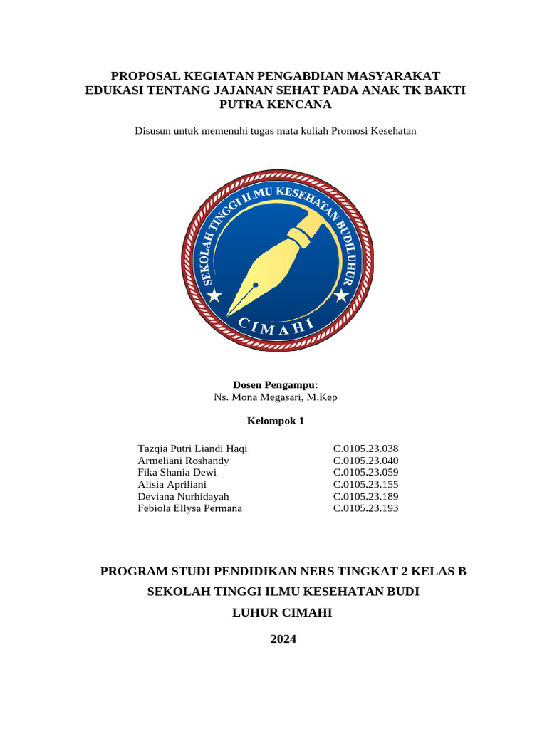 Proposal Kegiatan Kel 1 | PDF