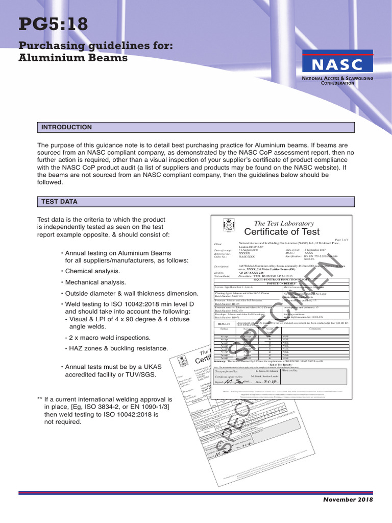 PG5_18-Purchasing-guidelines-for-Aluminium-Beams | PDF | Materials