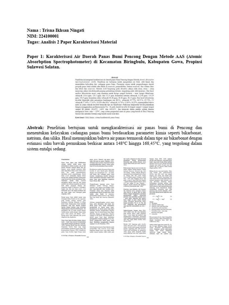 Trisna Ikhsan Ningati - 224100001 - Tugas 2 Kapita Selekta Material | PDF