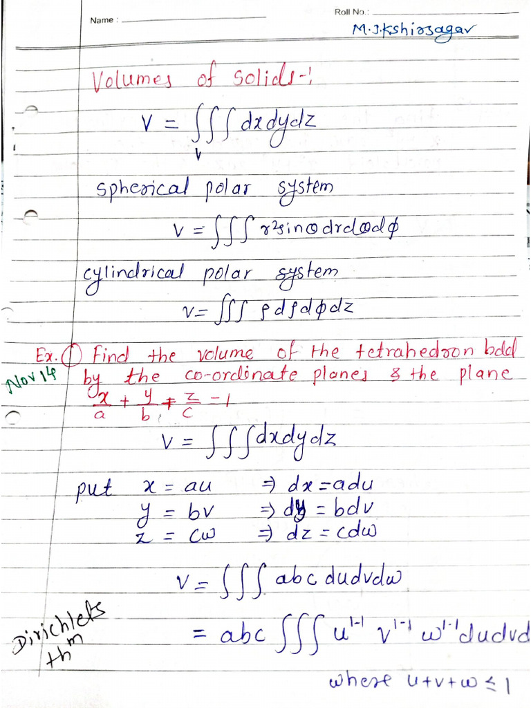 Volume of Solids | PDF