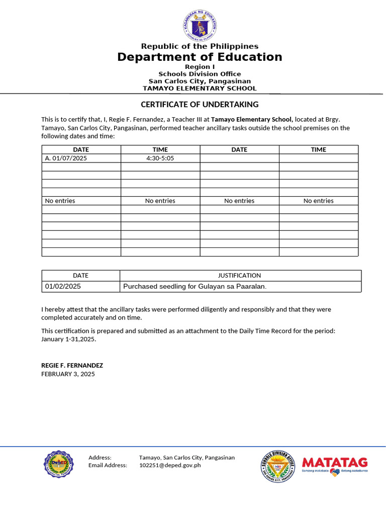 Certificate-of-Undertaking (1) | PDF