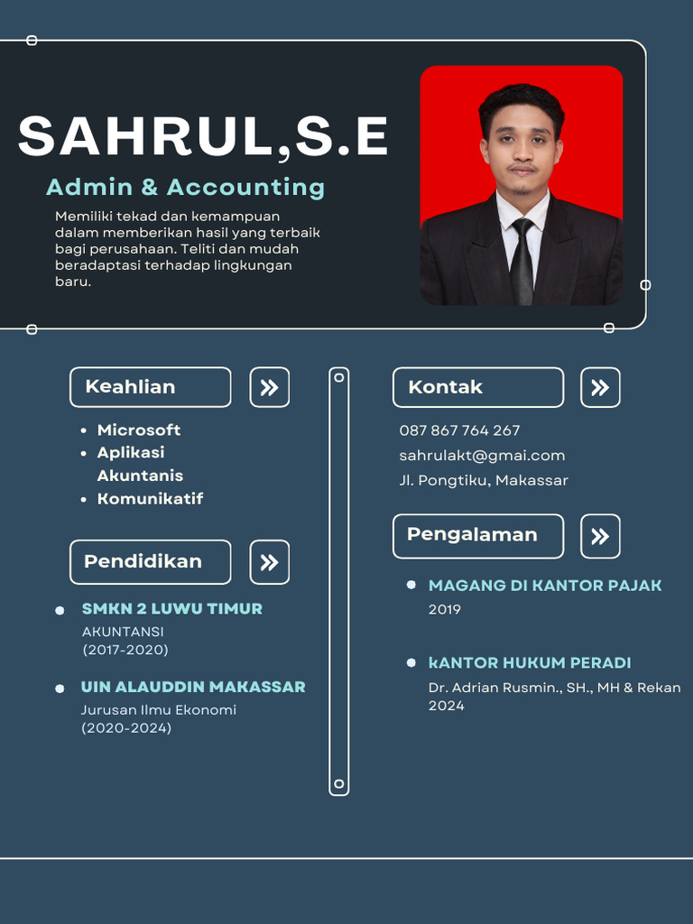 Profil Sahrul: Admin & Akuntansi Terampil | PDF