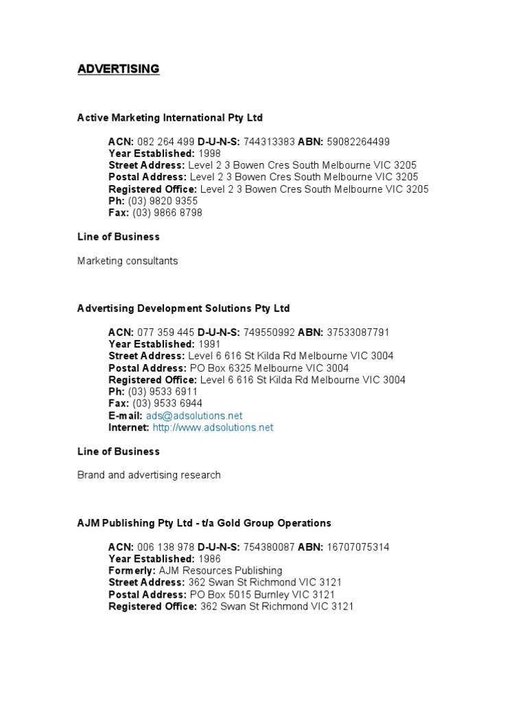 Advertising | Download Free PDF | Advertising | Address (Geography)