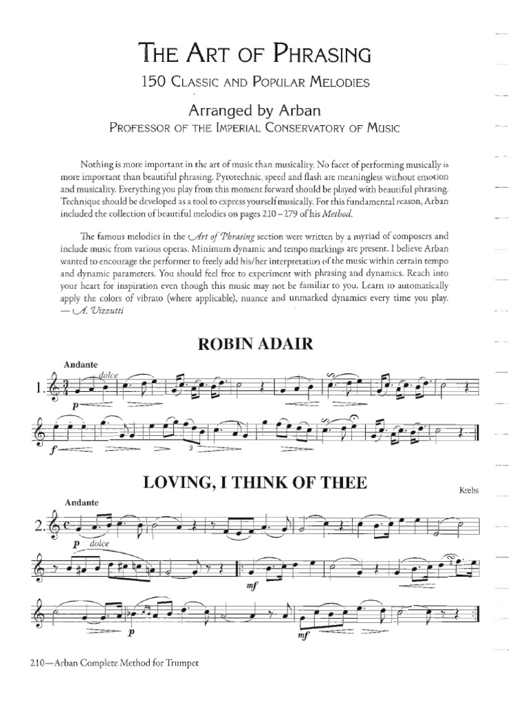 150 Classical Melodies Phrasing Arbans | PDF