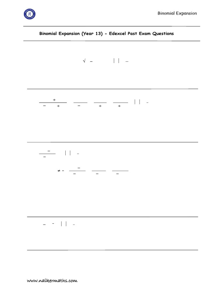 Binomial Expansion | PDF | Complex Analysis | Combinatorics