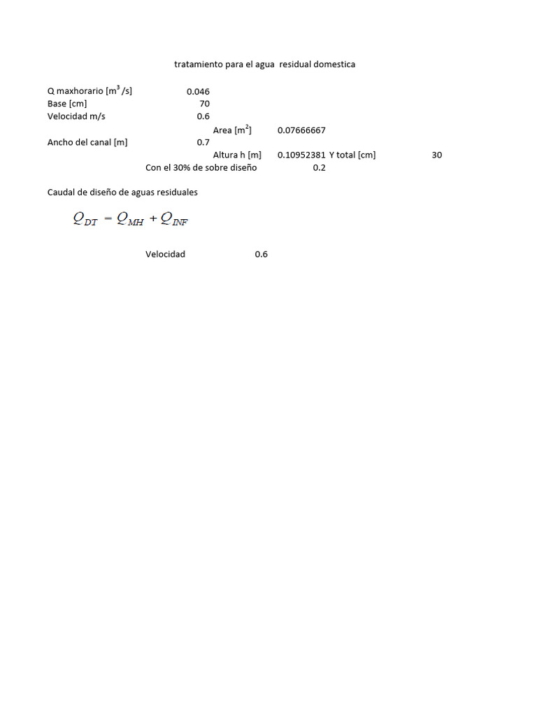 Tratamiento para El Agua Residual Dome Canal Rectangular | PDF