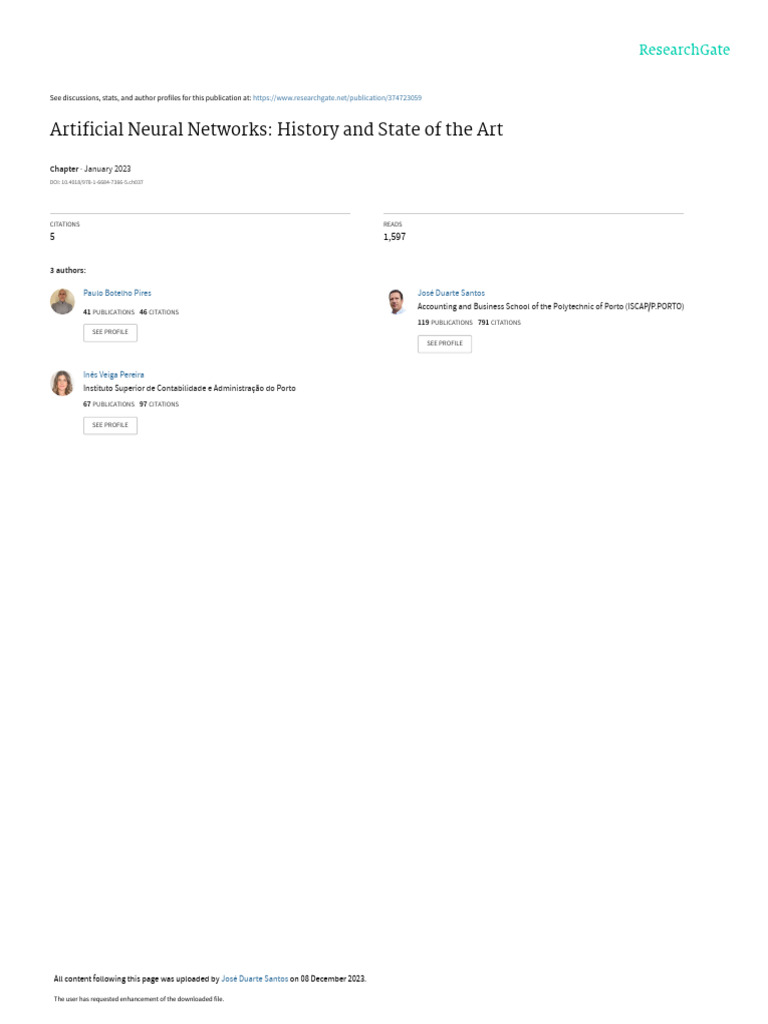 28 Artificial Neural Networks History and State of the Art | PDF ...