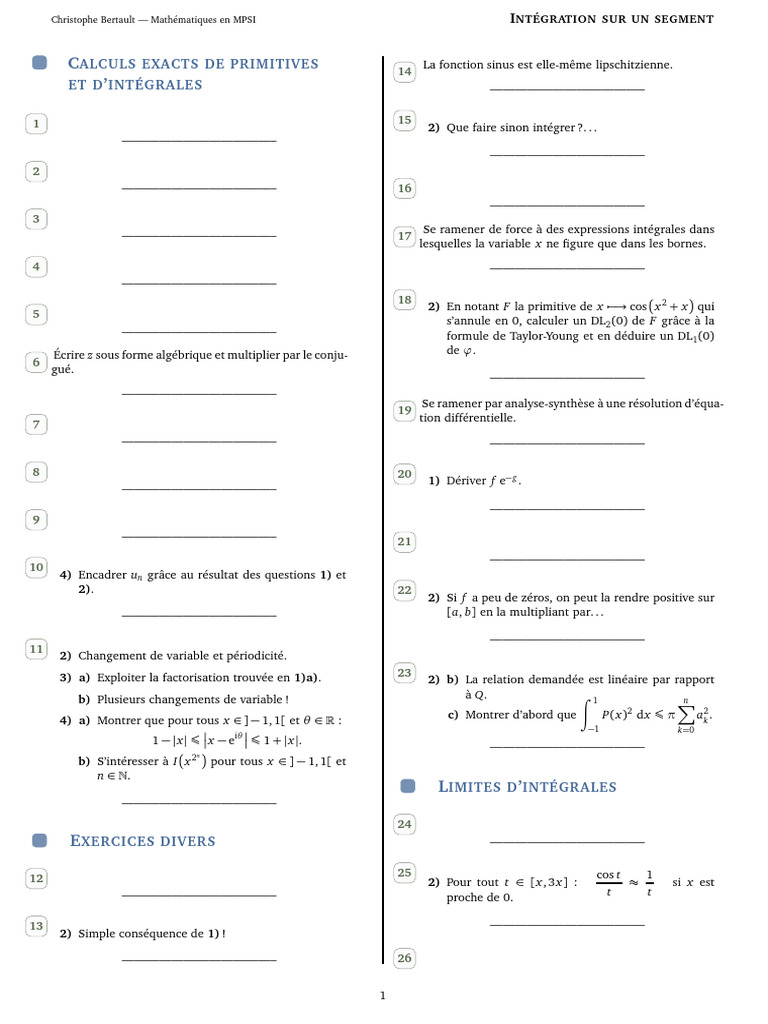Intégration et Primitives en Mathématiques | PDF | Intégral | Relations ...